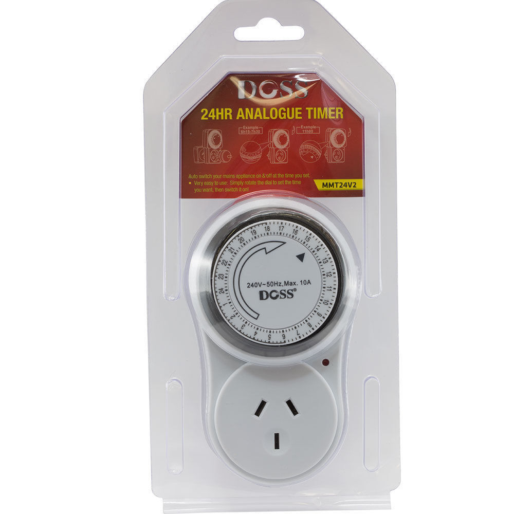 3PK 24h Mechanical Analogue Timer 240V Mains Electricity Plug Power ...