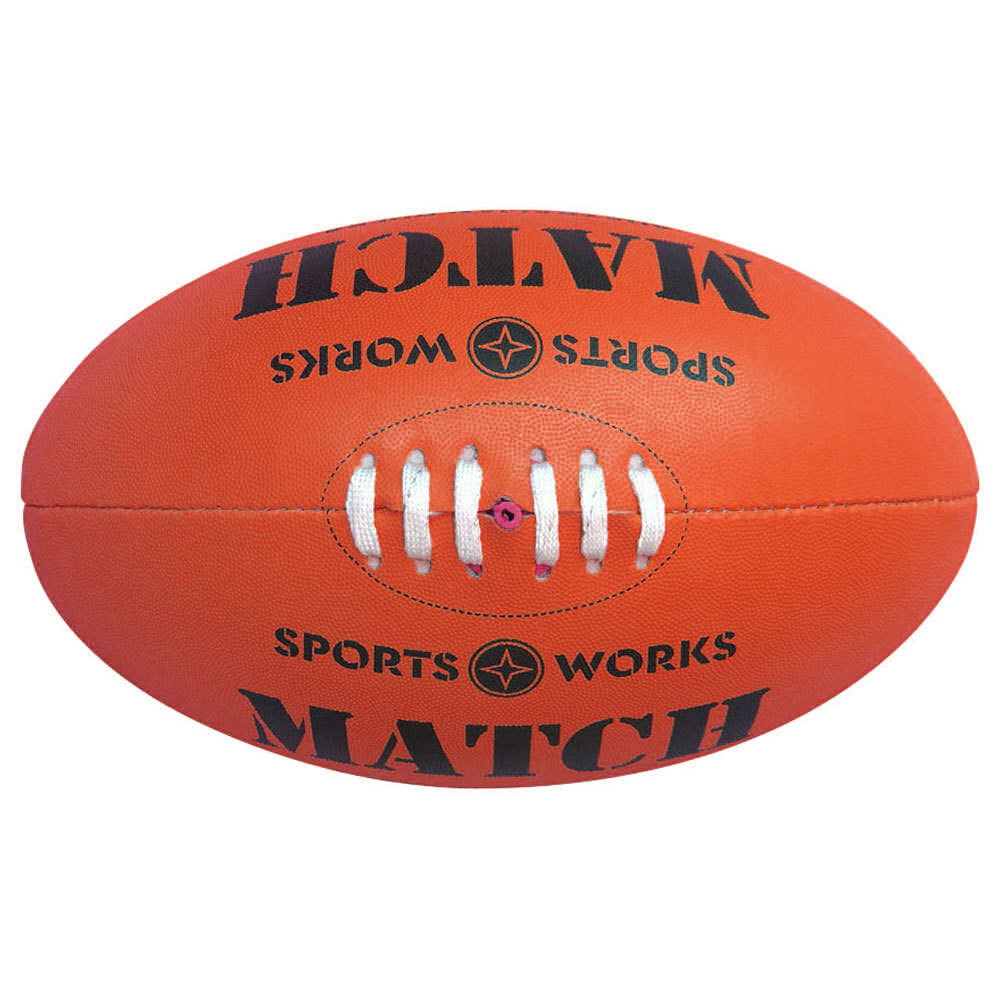 Genuine AFL Red Football Size 5 BallSports Works Training Australian ...